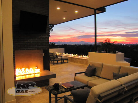 Gas Line Project Examples | Gas Fire Feature Examples